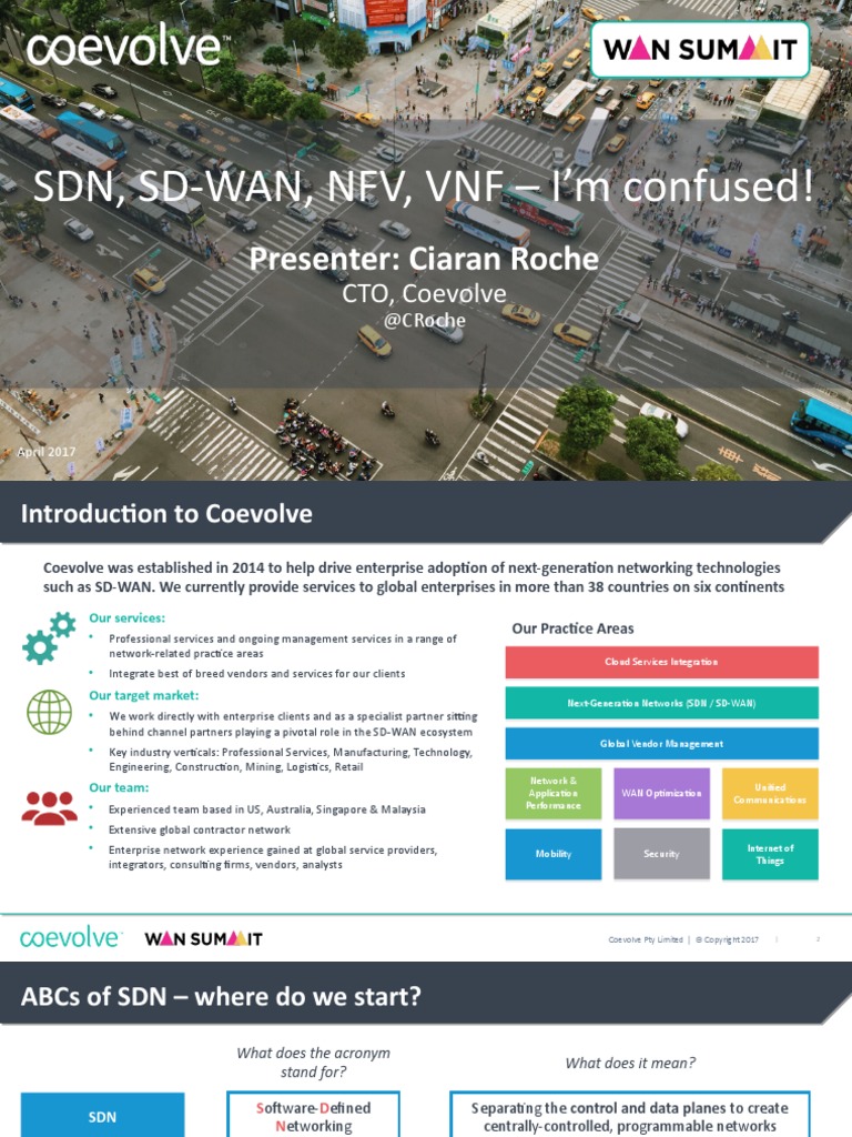 SDN, SD-WAN, NFV, VNF - I'm Confused!: Presenter: Ciaran Roche | PDF ...