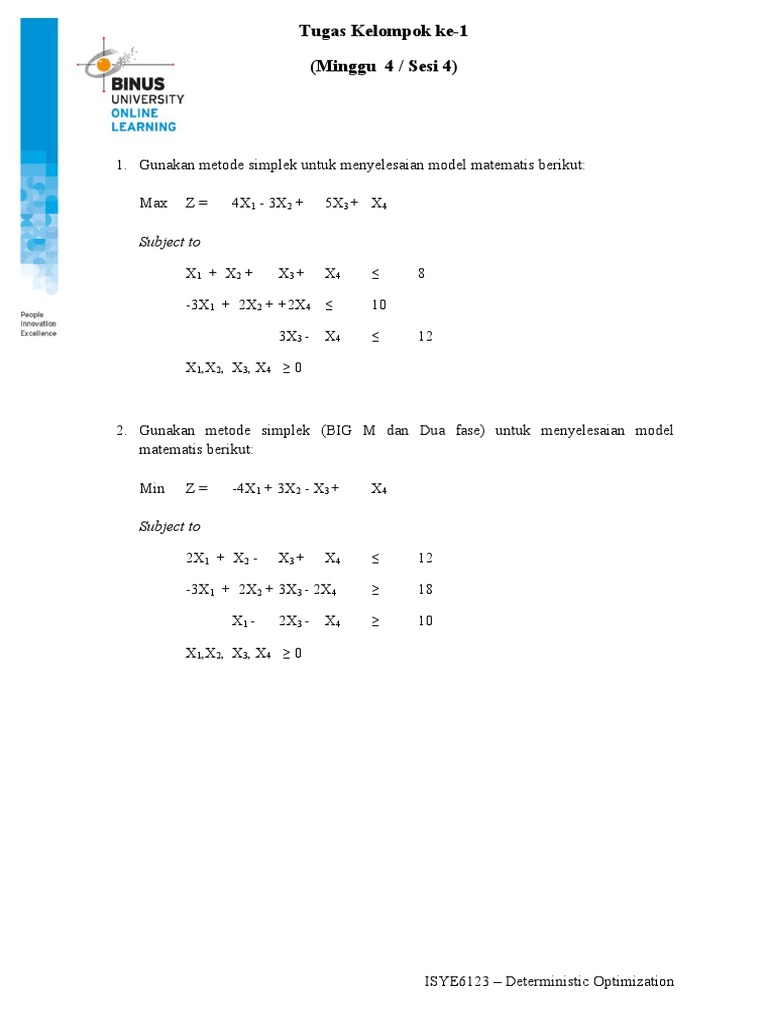 Tugas Kelompok Ke-1 (Minggu 4 / Sesi 4) : Subject To | PDF