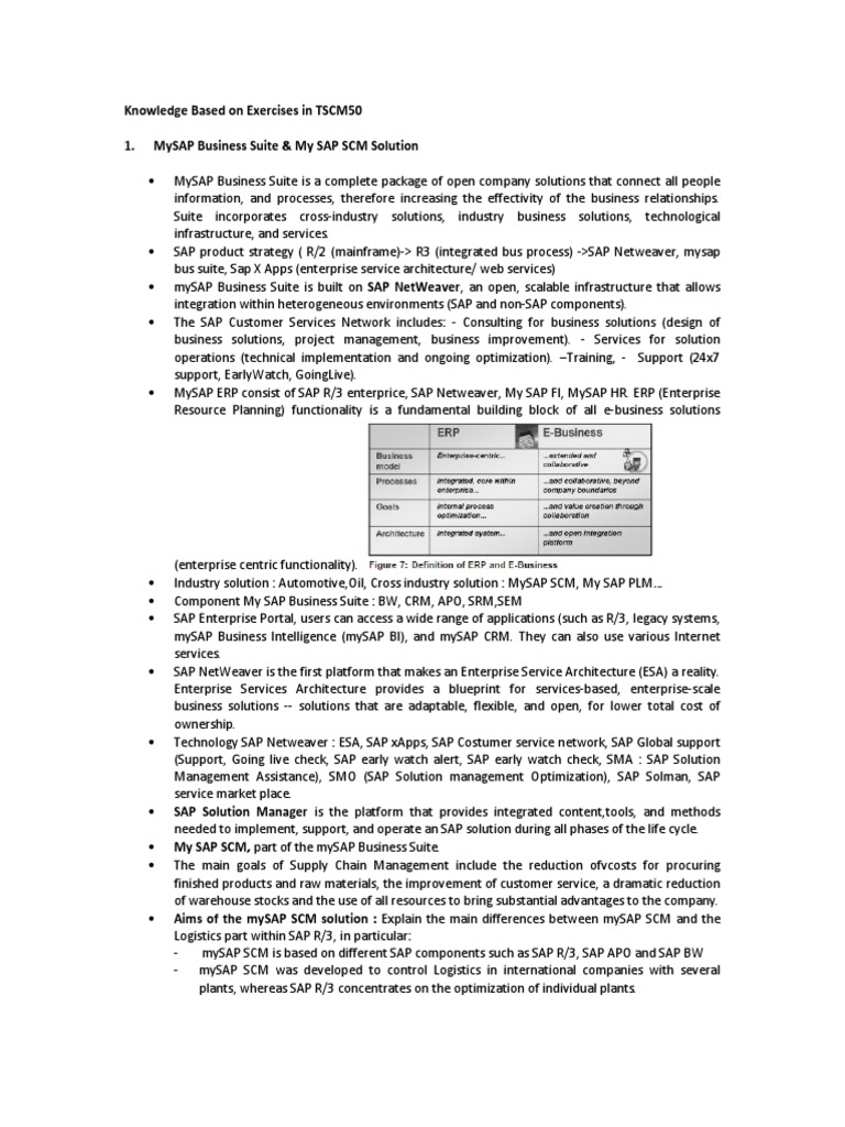 MySAP Business Suite Overview and SCM Insights | PDF | Supply Chain ...