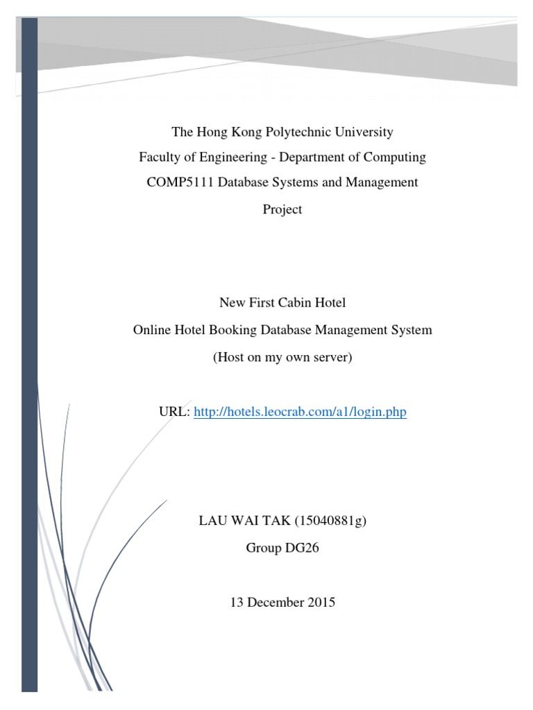 Online Hotel Booking Database Management System | PDF | Databases ...