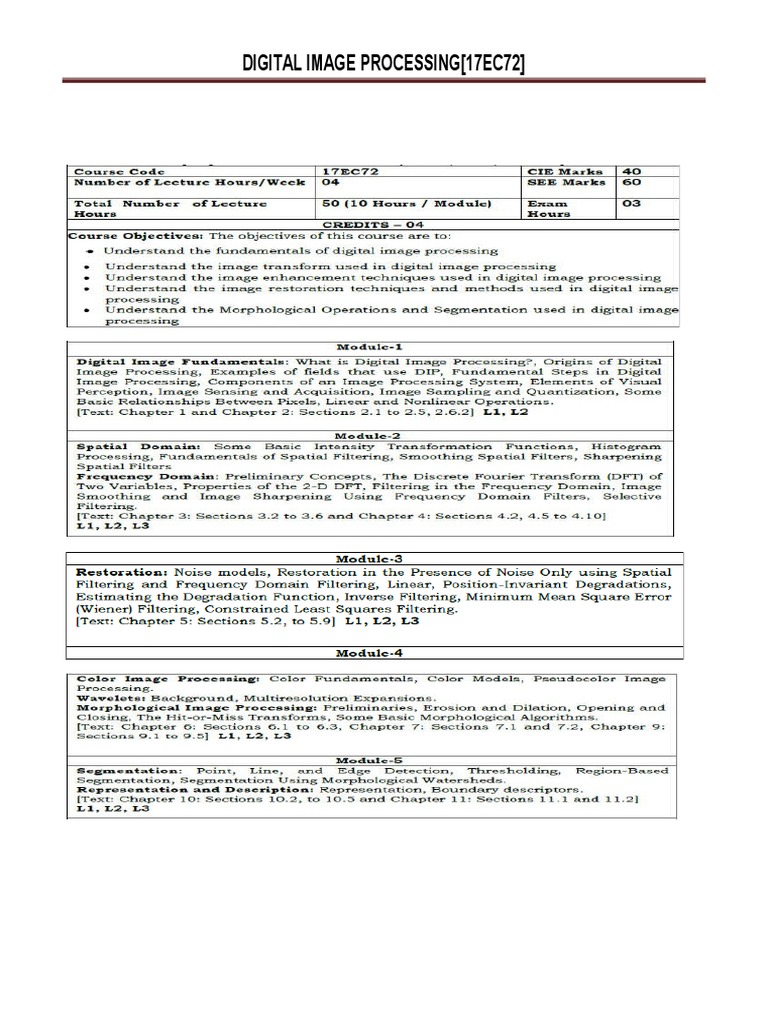 Dip Notes Module-1 Part-1 17ec72 | PDF | Medical Imaging | Eye
