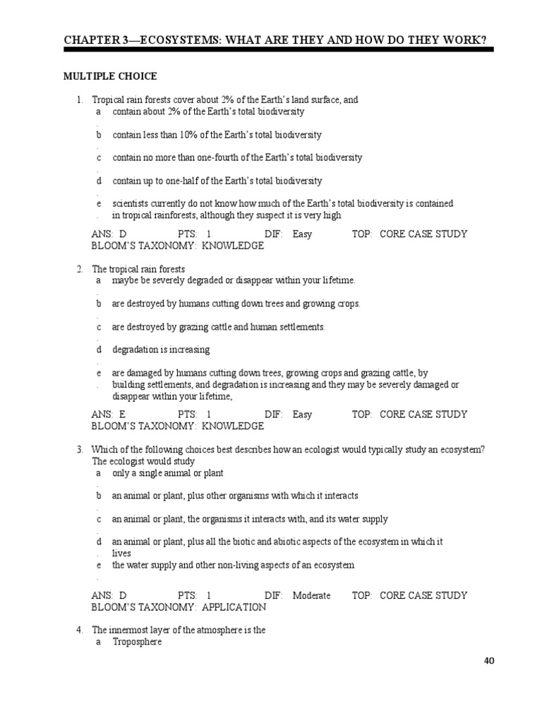 Chapter 3-Ecosystems: What Are They and How Do They Work?: Multiple ...