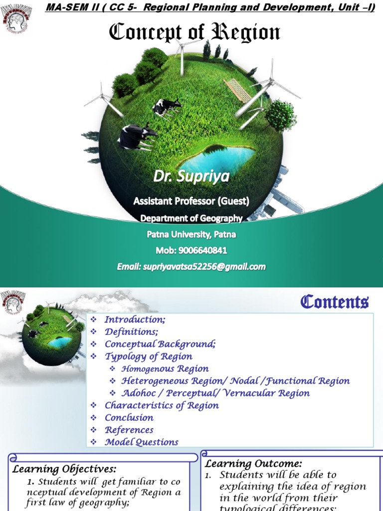 Understanding the Concept of Region in Regional Planning and ...