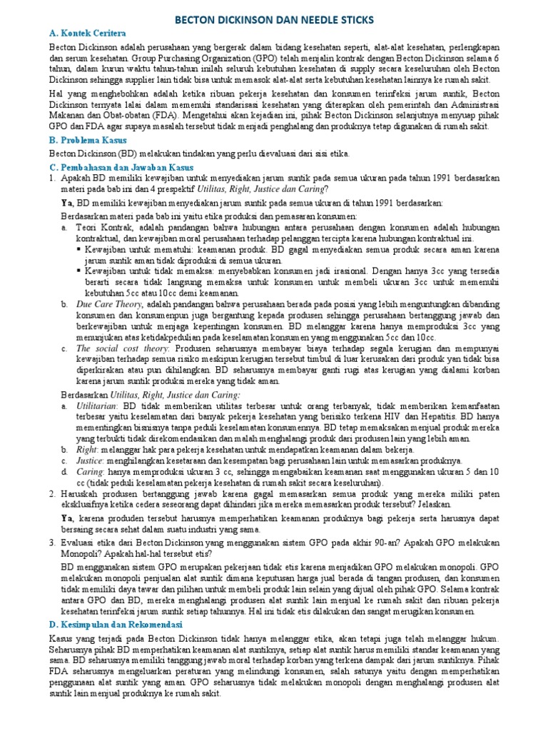 Case Becton Dickinson | PDF