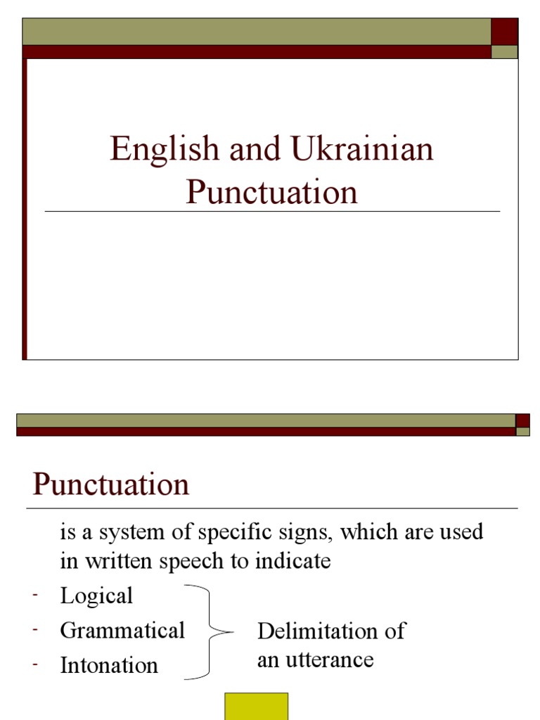 English and Ukrainian Punctuation | PDF | Punctuation | Comma