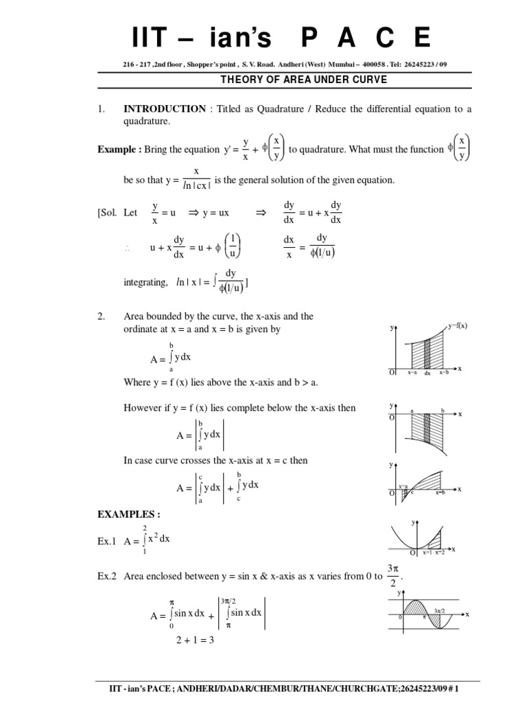 Area Under Curve (AUC) | PDF | Integral | Area