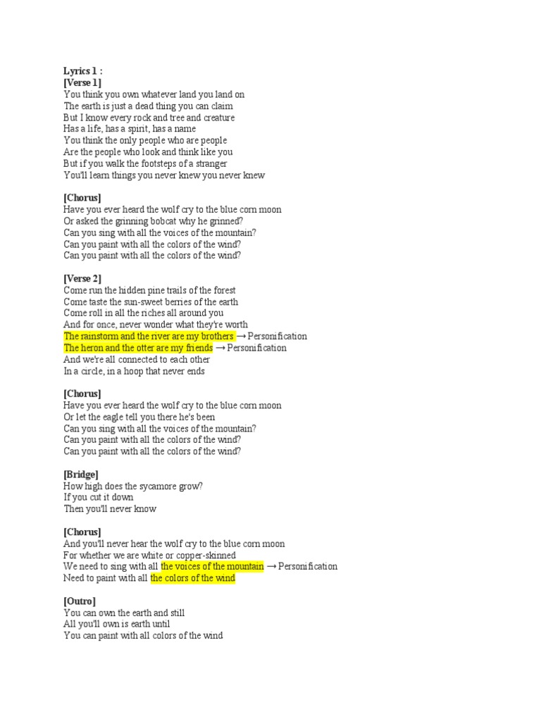 Lyrics 1: (Verse 1) | Download Free PDF | Song Structure