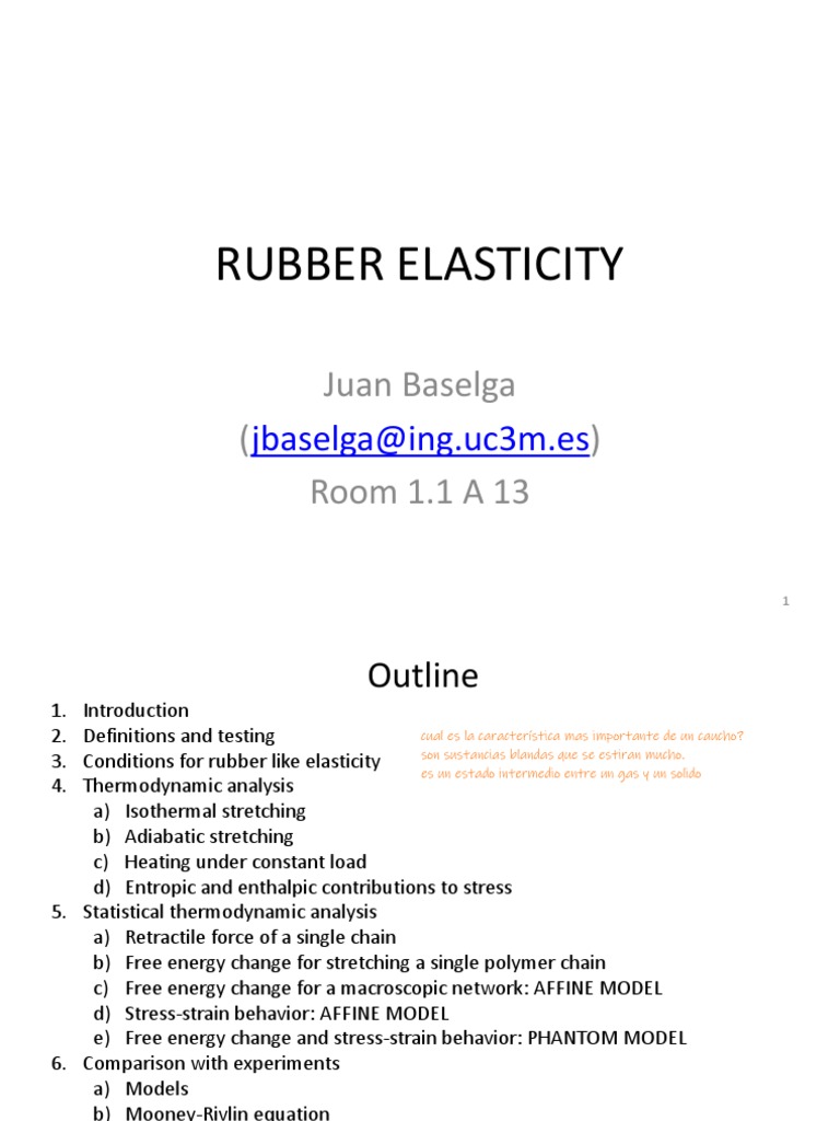 Rubber Elasticity | PDF | Young's Modulus | Elasticity (Physics)