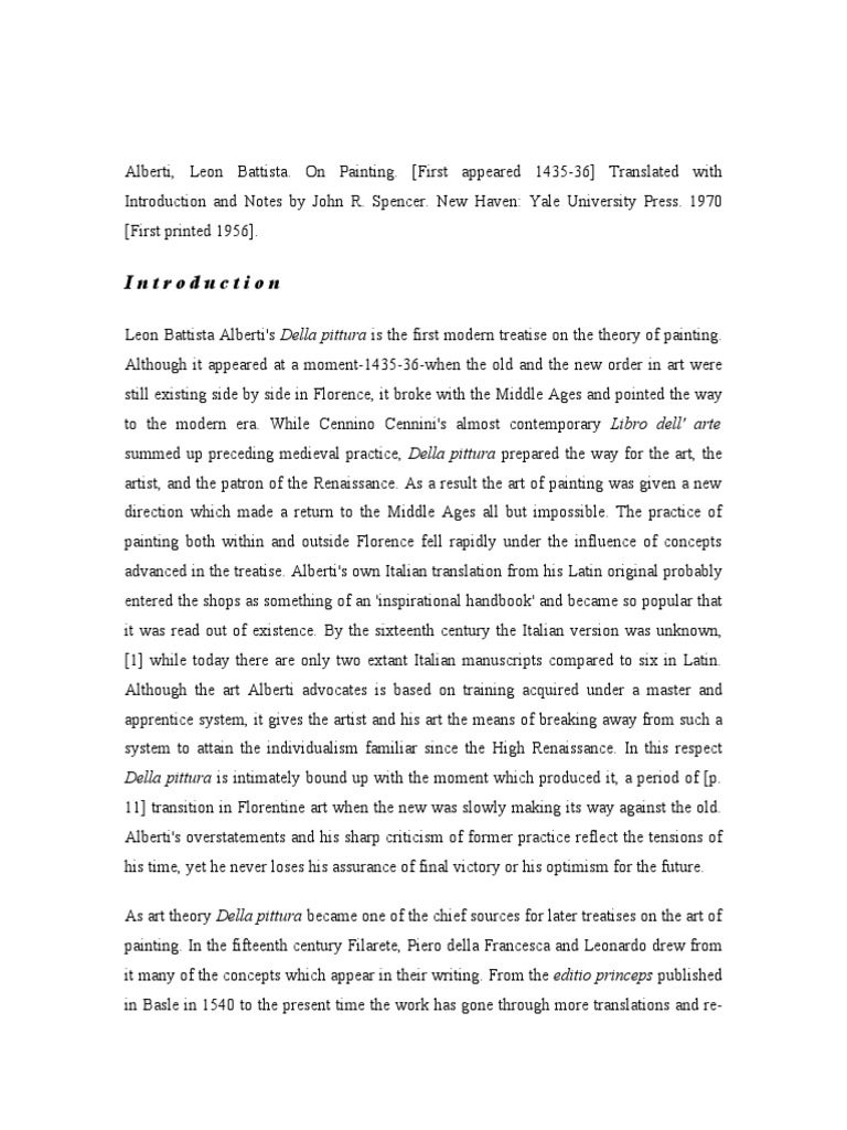 Alberti On Painting | PDF | Perspective (Graphical) | Mathematics