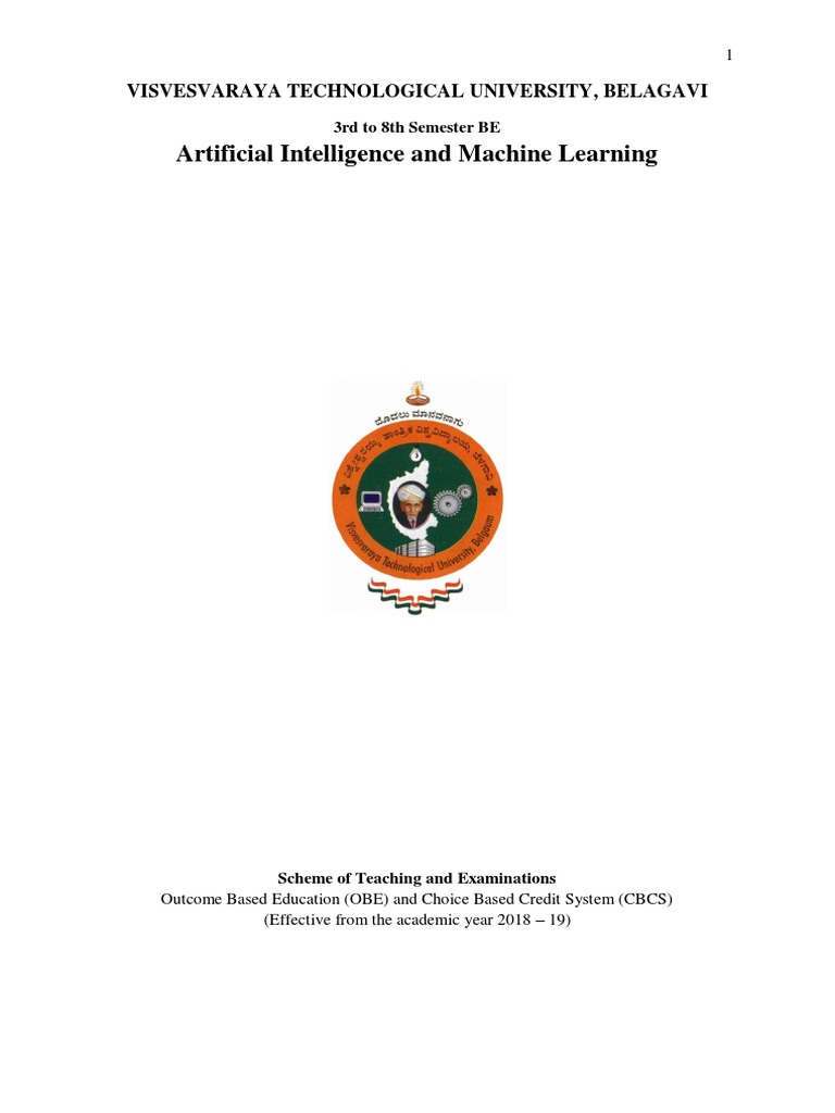 Artificial Intelligence and Machine Learning: Visvesvaraya ...