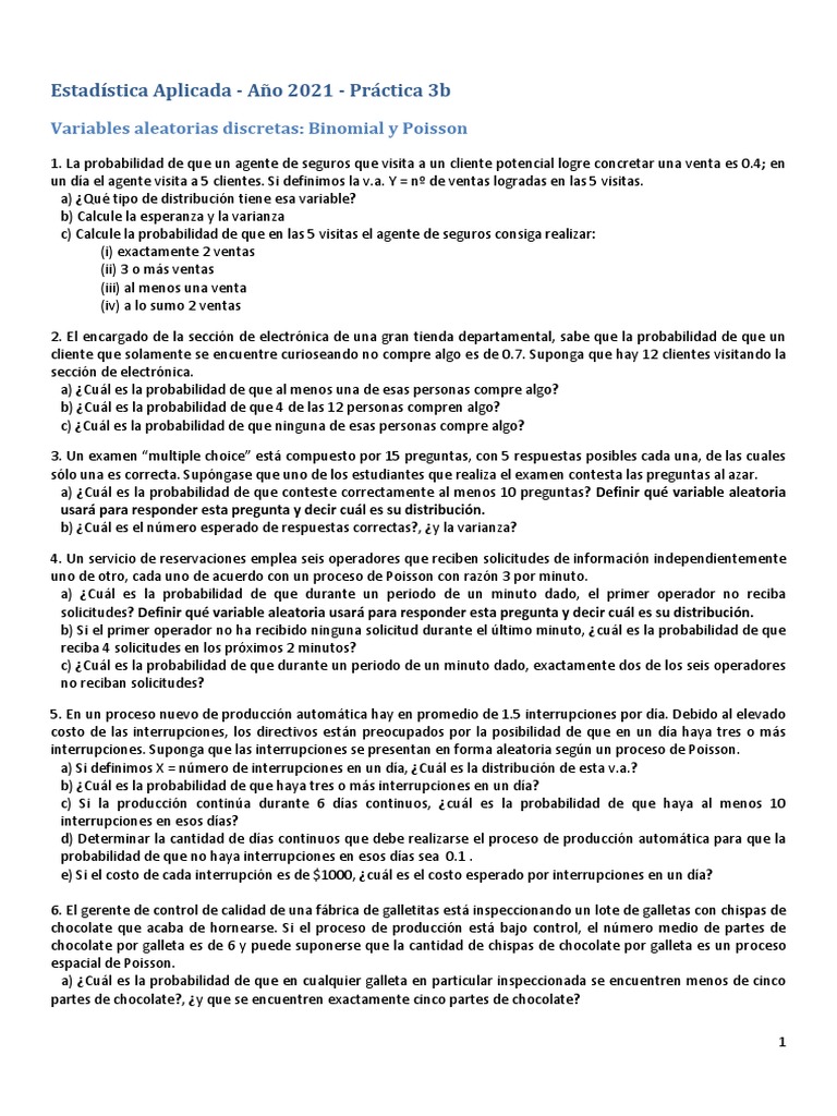 Práctica 3b | PDF | Distribución de veneno | Enseñanza de matemática