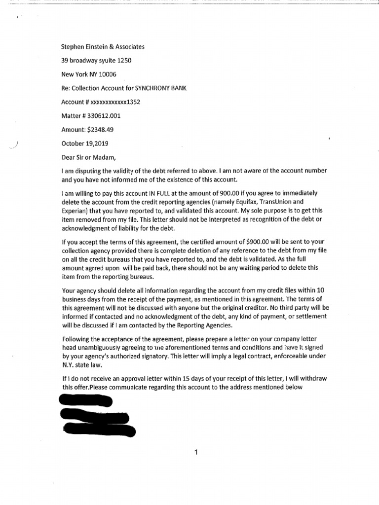 Settlement Letter | PDF