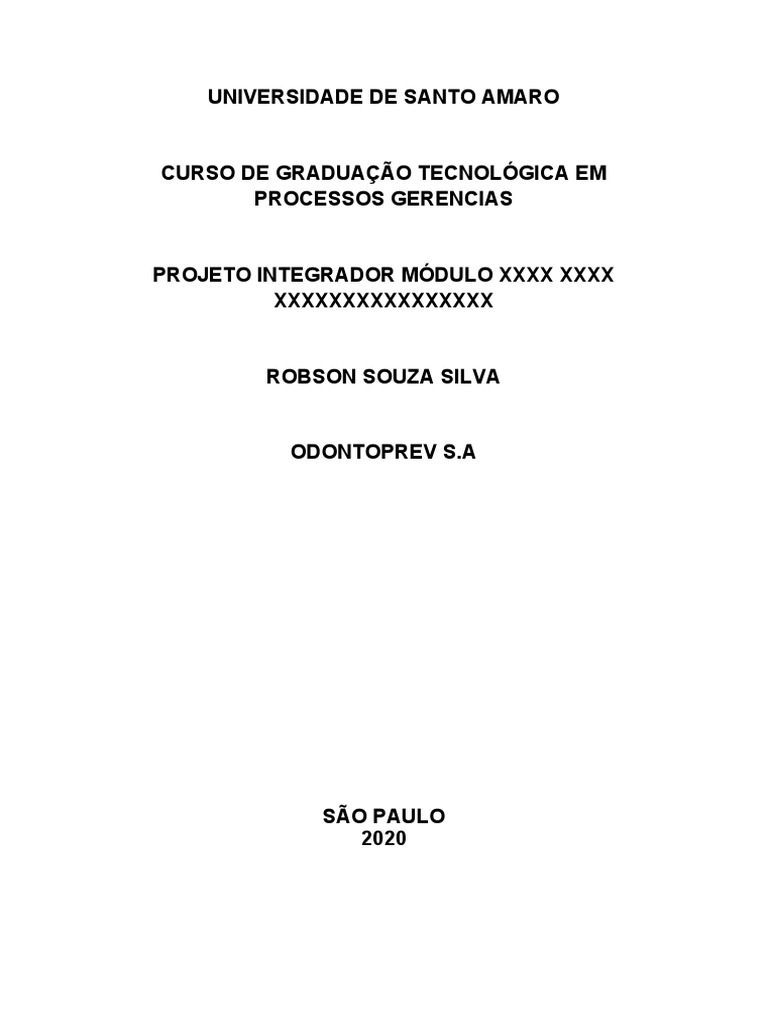 TCC - Projeto Integrador UNISA | PDF | Contabilidade | Balancete