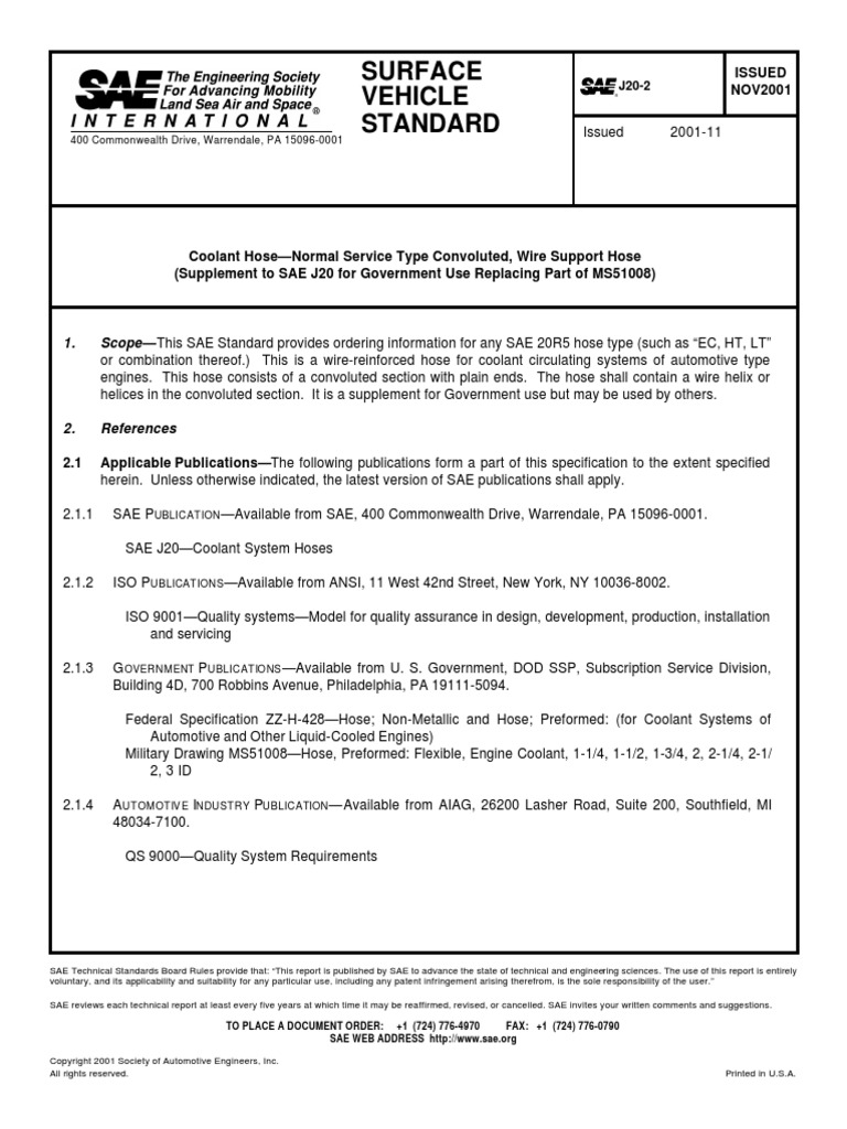 Surface Vehicle Standard | PDF | Iso 9000 | Specification (Technical ...