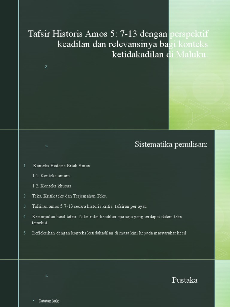 Tafsir Historis Amos 5 Ayat 7 - 13 | PDF | Ilmu Sosial | Seni & Disiplin Bahasa