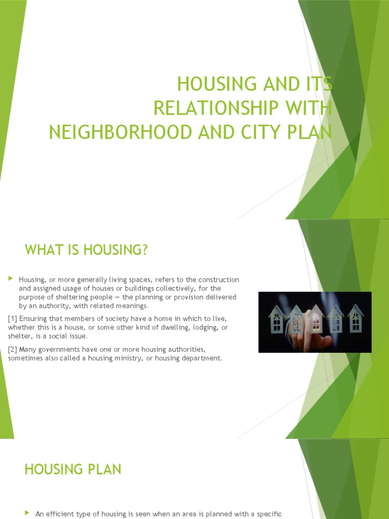 Housing and Its Relationship With Neighborhood and City Plan | PDF ...