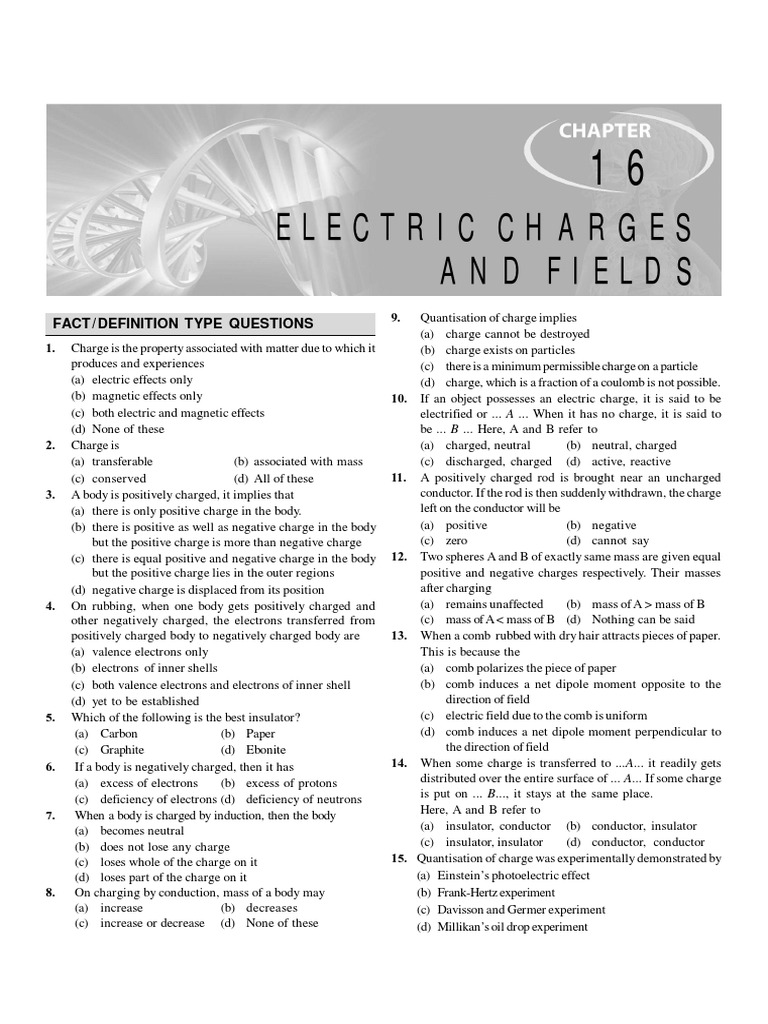 Board Level Objective Physics | PDF | Electric Charge | Electric Field