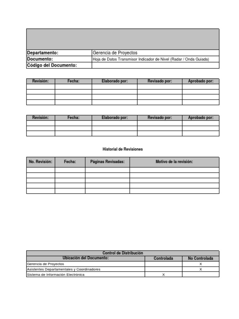 Formato Hoja de Datos Nivel | PDF | Electrónica | Tecnología de ...