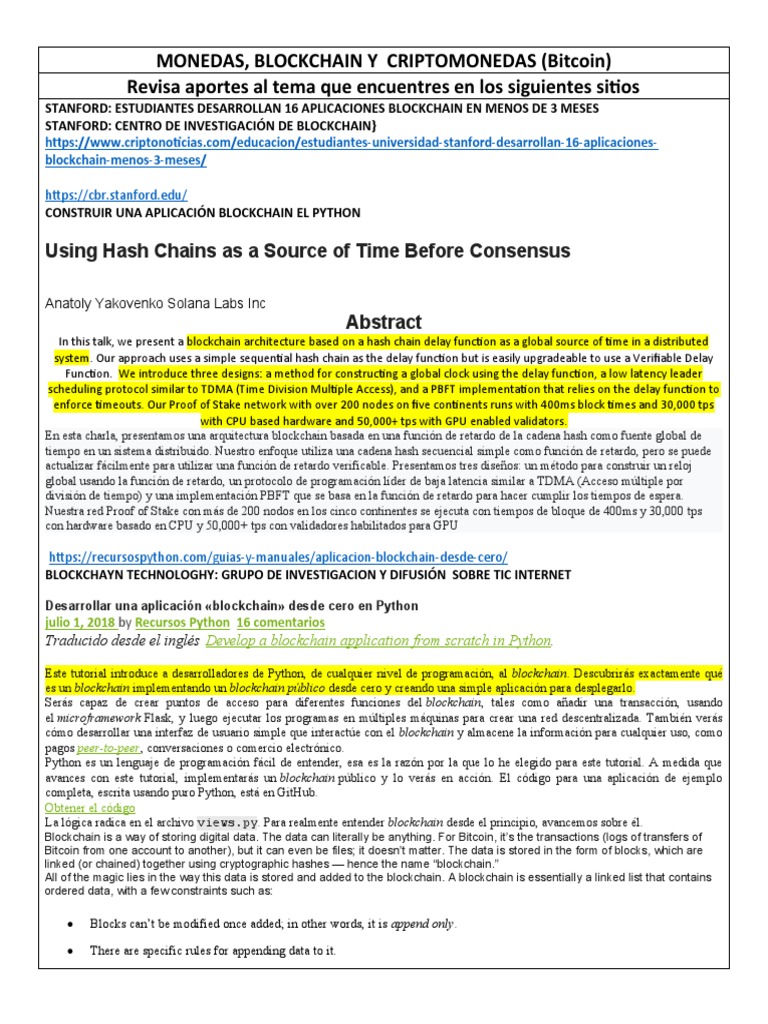 Blockchain y Criptom-Hp | PDF | Python (lenguaje de programación) | Bitcoin