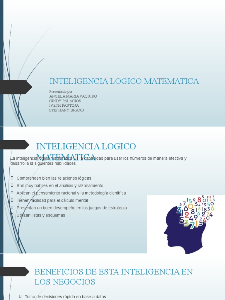 Inteligencia Logico Matematica | PDF | Inteligencia | Enseñanza de ...
