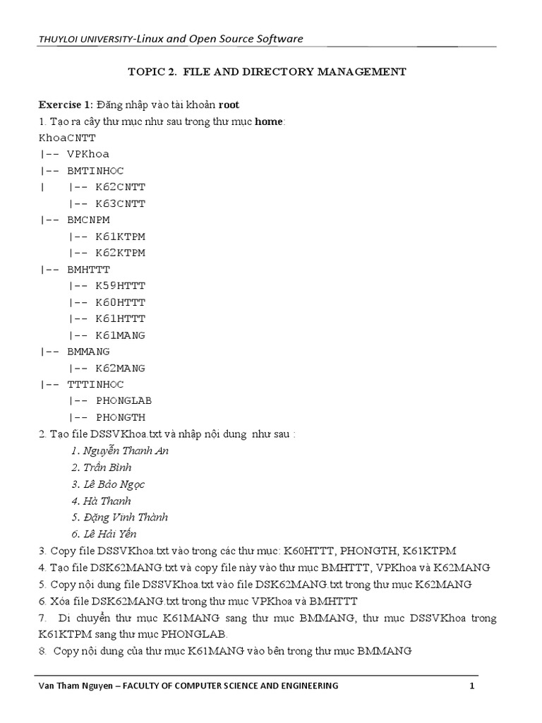Topic 2 - File and Directory Management | PDF