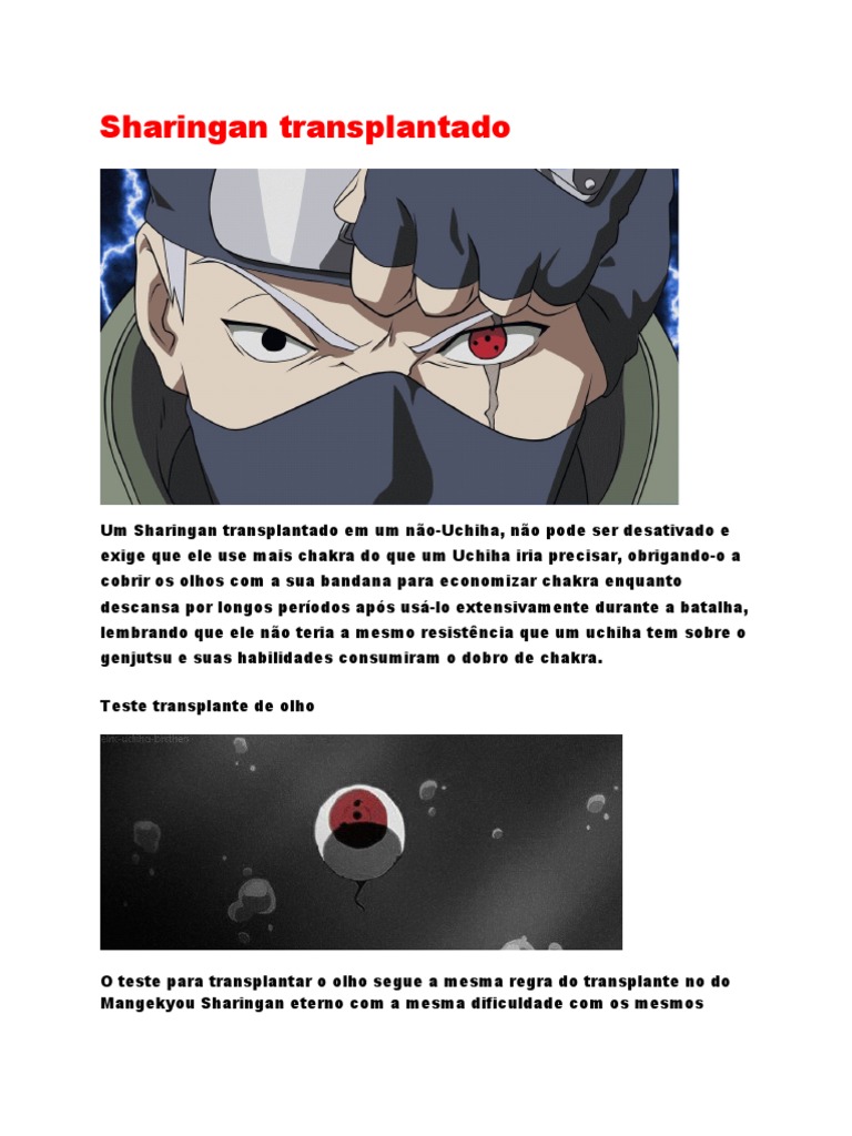 Sharingan Transplantado | PDF
