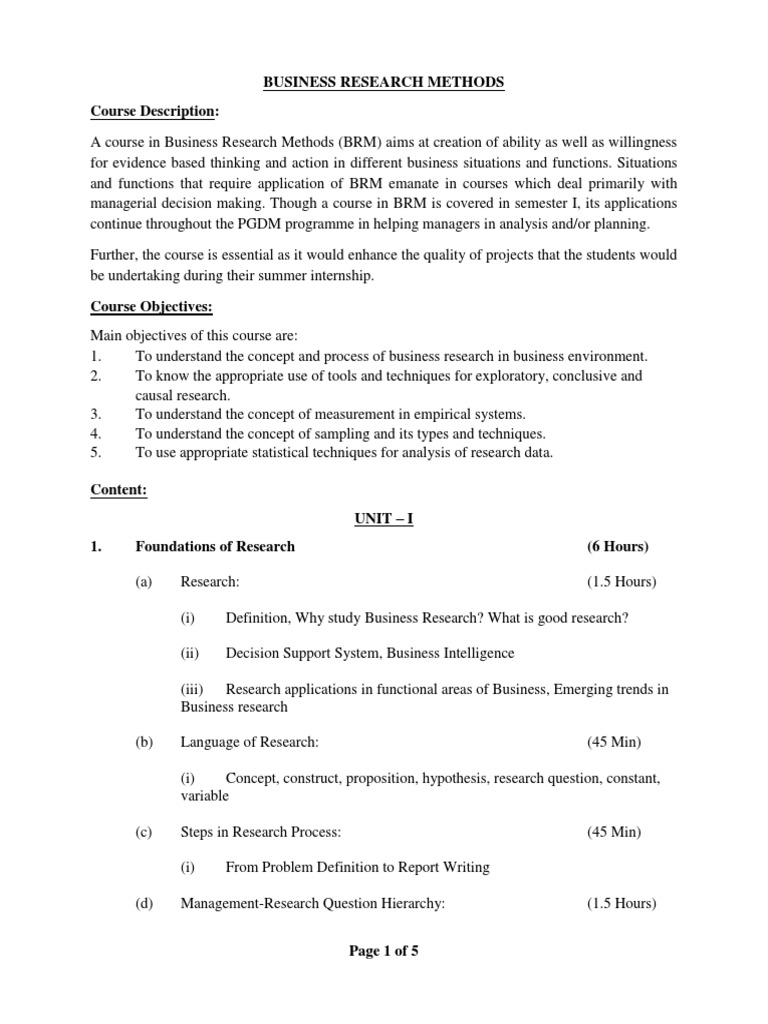 Business Research Method | PDF | Sampling (Statistics) | Correlation ...