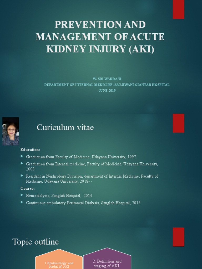 Prevention and Management of Acute Kidney Injury (Aki) | PDF | Chronic ...