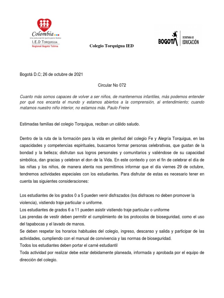 Circular 072 | PDF | Salud y bienestar