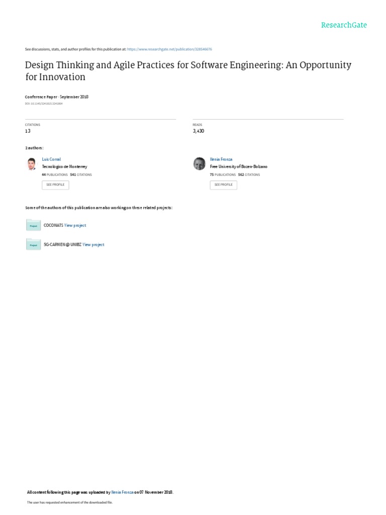 Design Thinking and Agile Practices For Software E | PDF | Agile ...