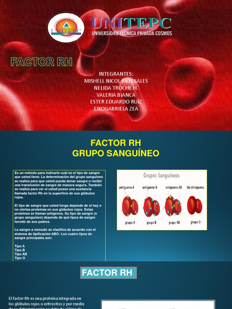 Factor RH | PDF | Tipo de sangre | Ciencias de la vida