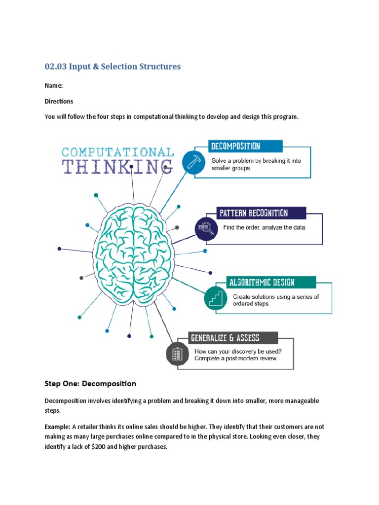 02 03 Input Selection Structures | PDF | Algorithms | Retail
