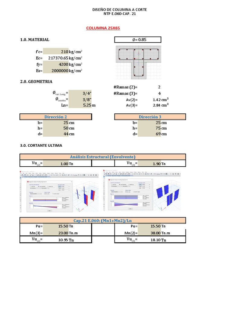 Diseño de Columnas Por Corte | PDF