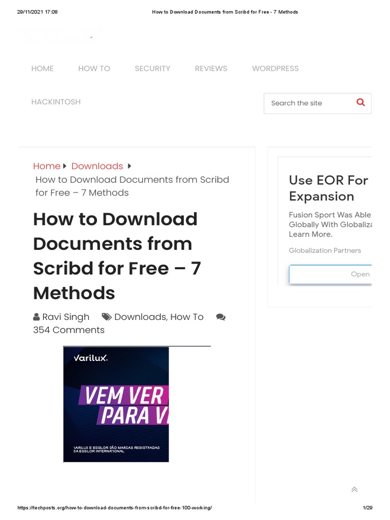 How To Download Documents From Scribd For Free - 7 Methods | PDF ...