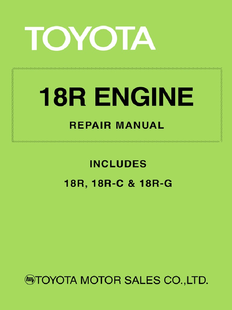 Toyota 18r Engine Manual | PDF