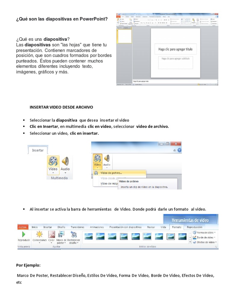 PowerPoint Audio y Video. | PDF | Microsoft PowerPoint | Multimedia