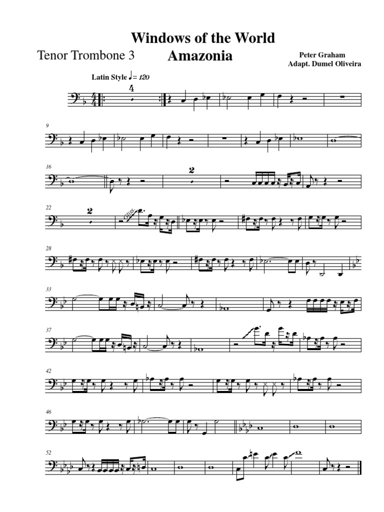 Windows of The World - 011 Tenor Trombone 3 | PDF | Brass Instruments ...