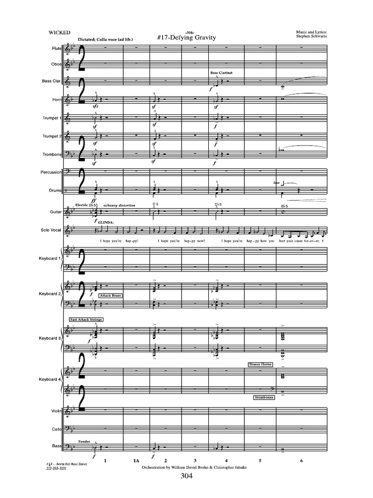 Defying Gravity Full Score | PDF