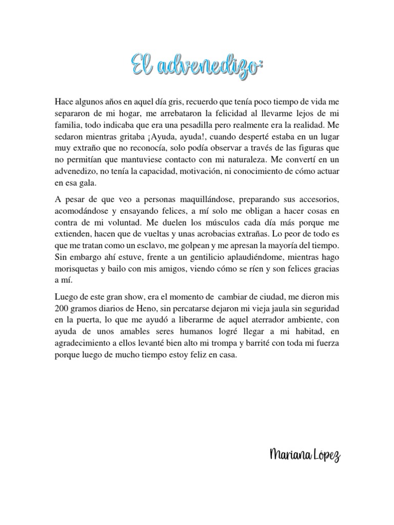 El Advenedizo | PDF