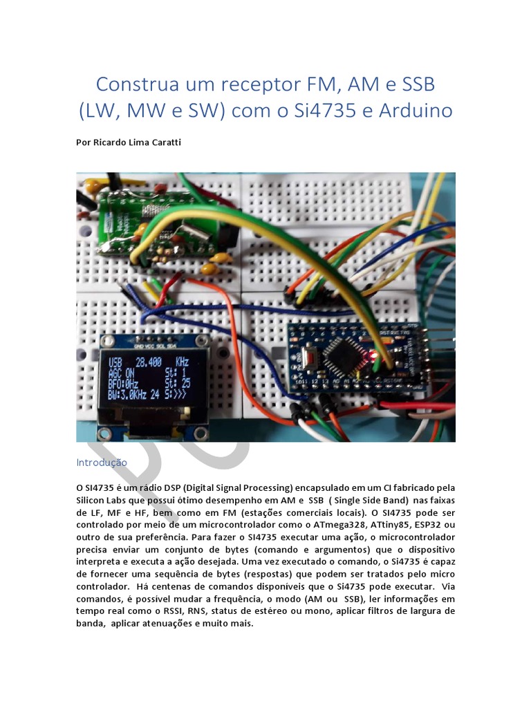 Construa Um Receptor Completo Com o Si4735 e Arduino | PDF | Arduino ...