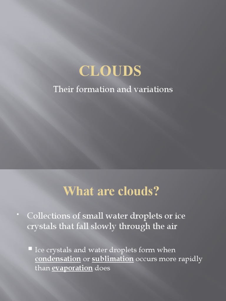 Understanding Cloud Formation and Types | PDF | Cloud | Atmosphere Of Earth