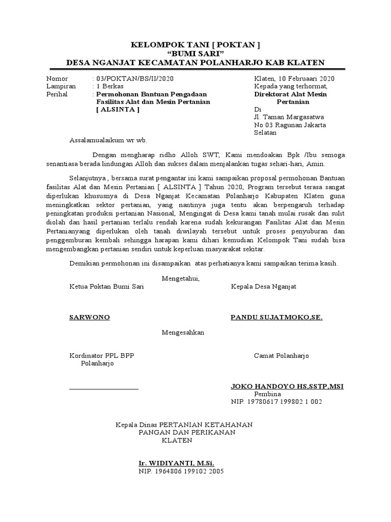 Proposal Kelompok Tani | PDF