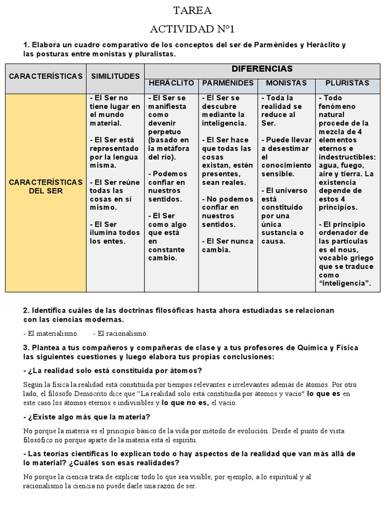 Filosofía del Ser: Monismo vs Pluralismo | PDF | Realidad | Monismo