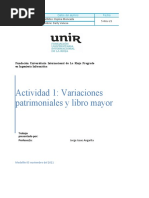 Actividad 1 Variaciones Patrimoniales y Libro Mayorcontrat3act | PDF | Contabilidad | Bancos