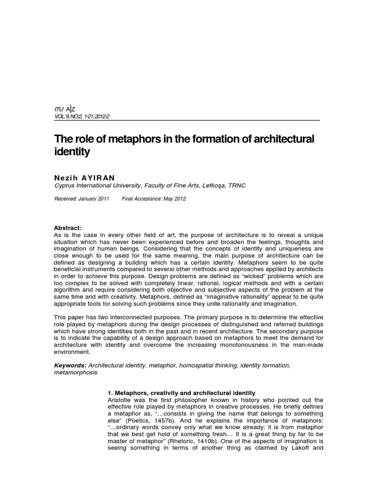 Architectural Methaphor | PDF | Metaphor | Design