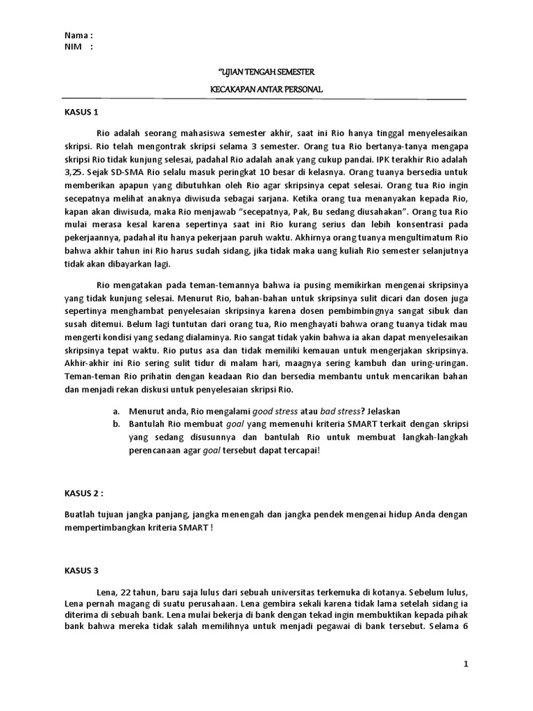 Uts 2021 | PDF | Karier & Perkembangan | Pengembangan Diri