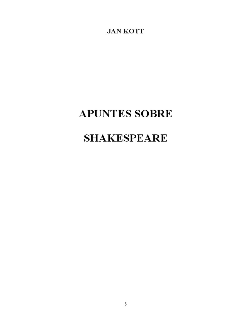 Kott Apuntes Sobre Shakespeare | Descargar gratis PDF | William ...