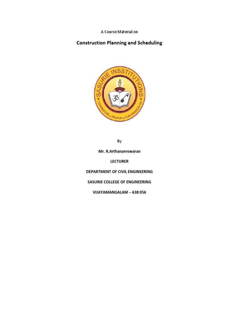 Construction Planning and Scheduling | PDF | Databases | Project Management