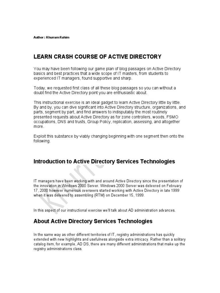 Active Directory Book | PDF | Group Policy | Active Directory