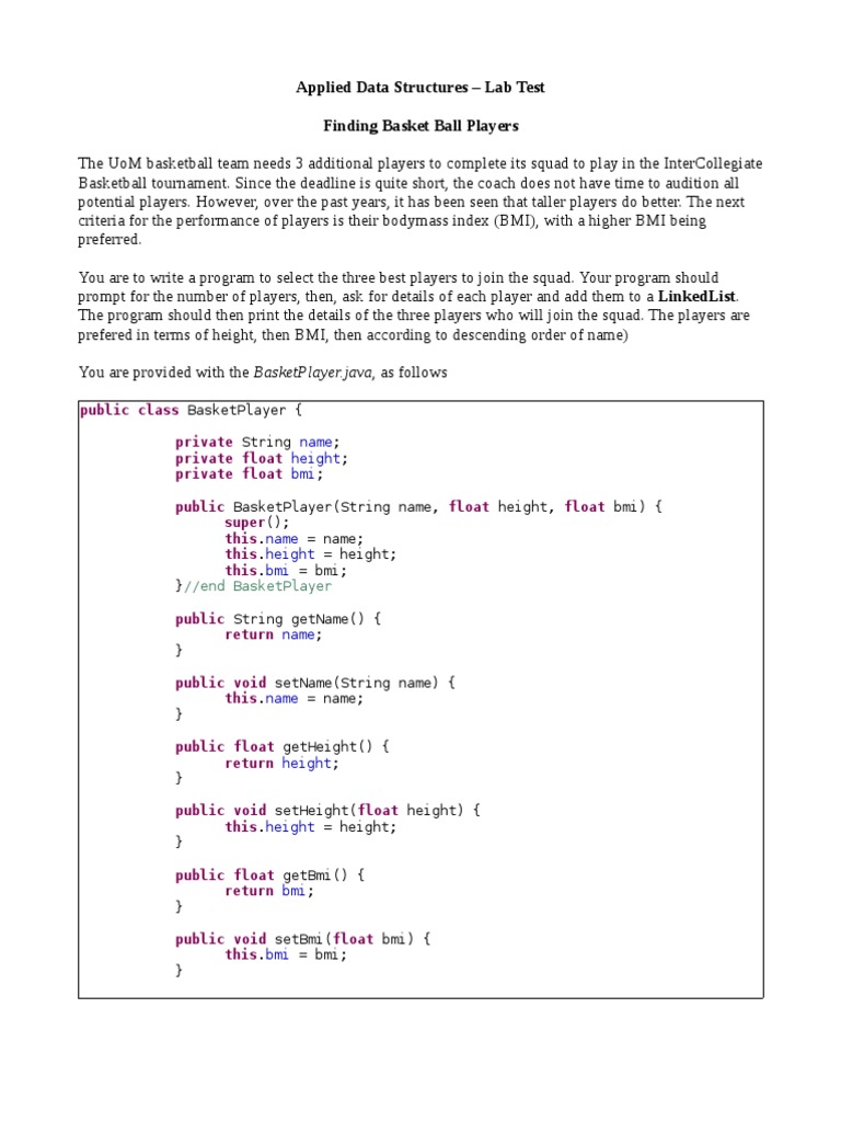 Finding Best Basketball Players | PDF | Body Mass Index | Computing